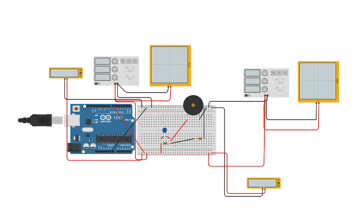 Circuit design Amplificador de audio | Tinkercad