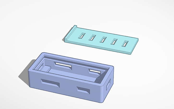 3D design Rapberry Pi Pico Case with sliding lid - Tinkercad