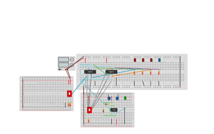 Circuit design Randha SIPO | Tinkercad