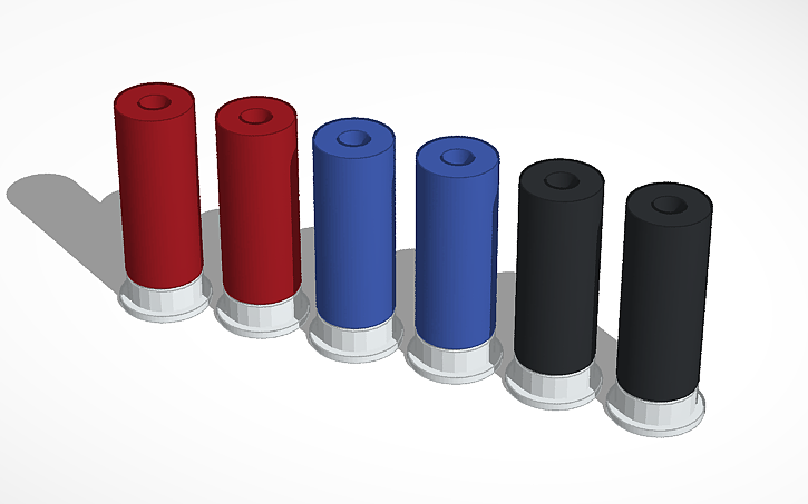 3D design shotgun shells - Tinkercad