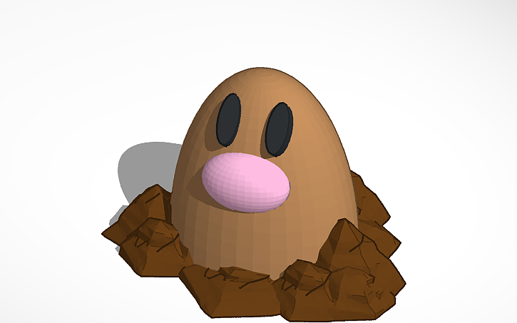 3D design Diglett - Tinkercad