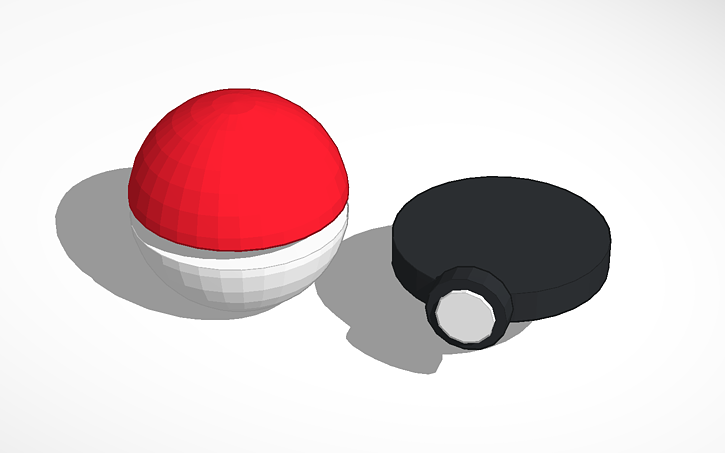 3D design Pokeball Base - Tinkercad