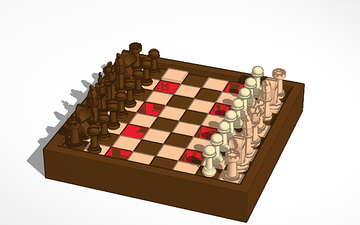 3D design Playable Chess Set - Tinkercad