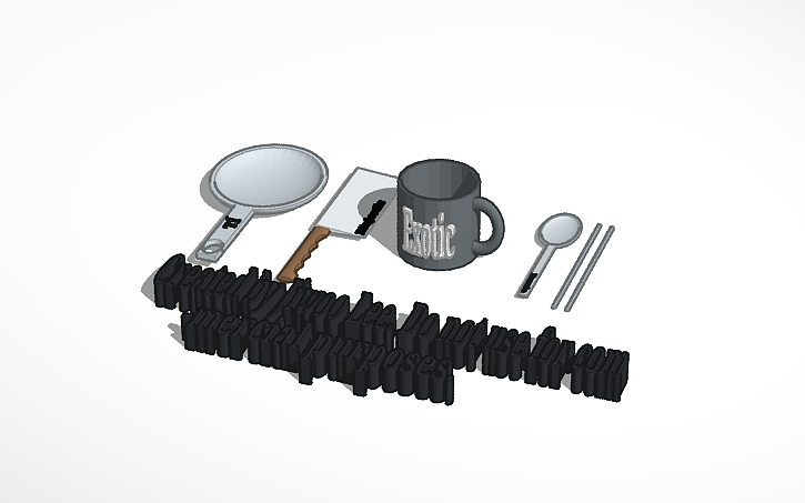 3D design Exotic Cup(..quite literally) & Other kitchenware(Mini-size ...