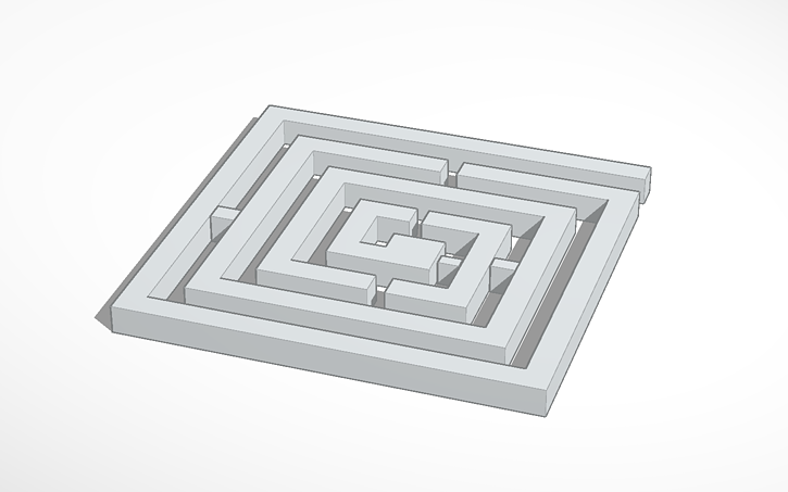 3D design maze | Tinkercad