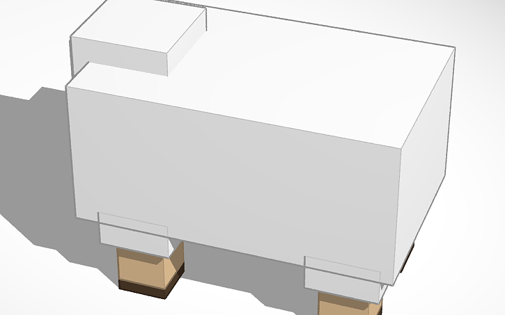 3D design minecraft sheep - Tinkercad
