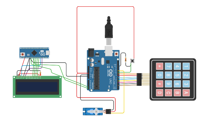Circuit design Password Security Lock System using Arduino - Tinkercad Circuit design Password Security Lock System using Arduino - Tinkercad