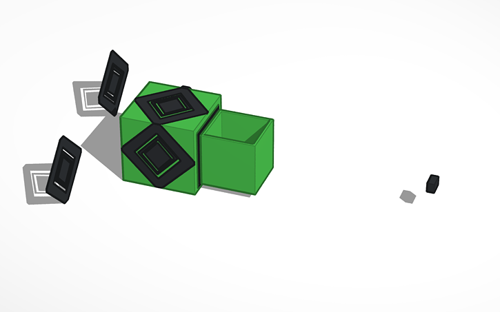 3D design Green and Black Box | Tinkercad