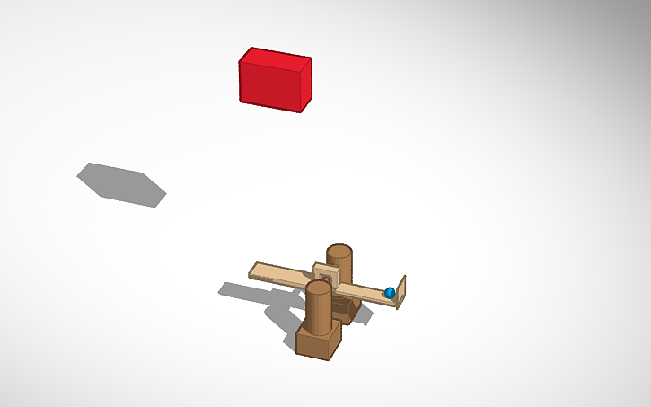 3D design working catapult - Tinkercad