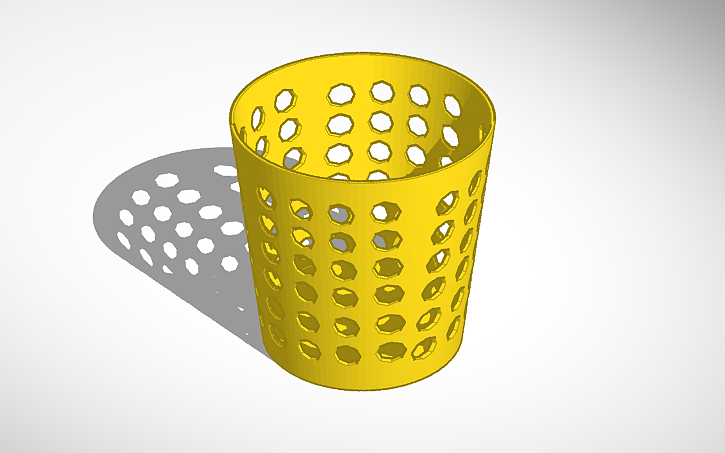 3D design trash can - Tinkercad