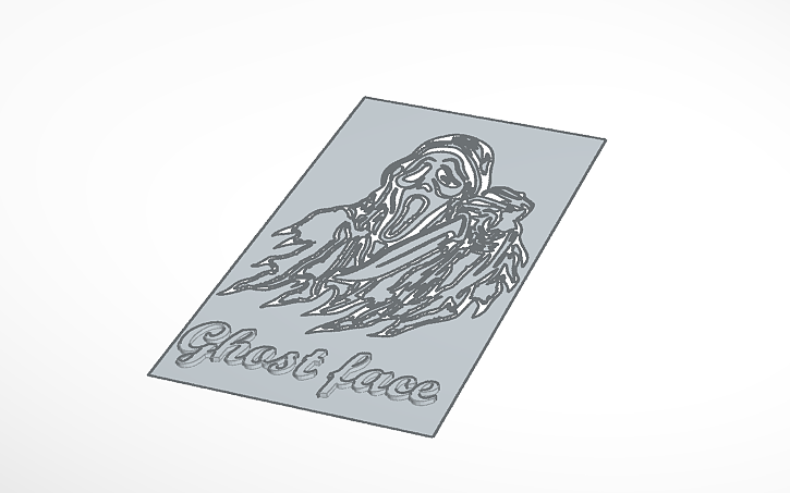 3D design Ghost face - Tinkercad