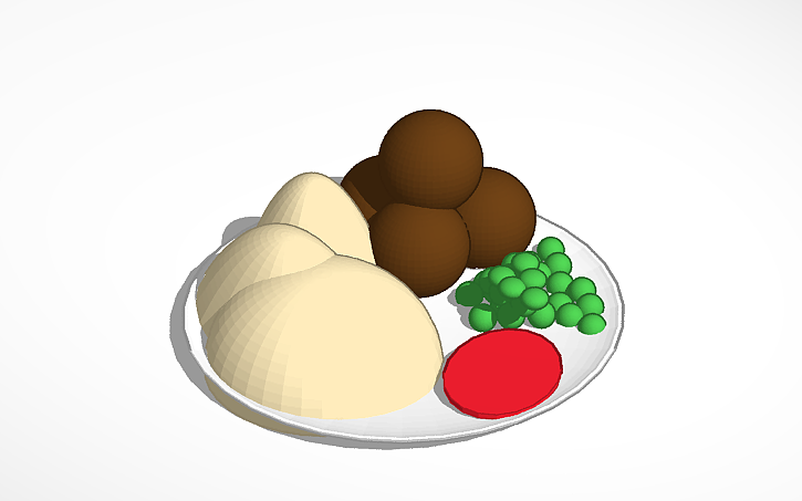 3D design yummy food - Tinkercad