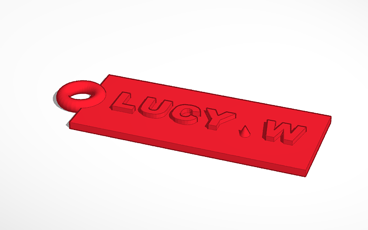 3D design name tag - Tinkercad