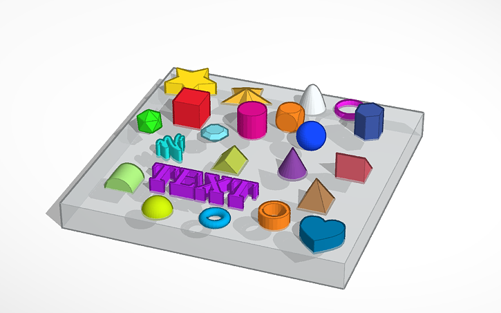 3d Design Random Basic Shapes Abstract Tinkercad