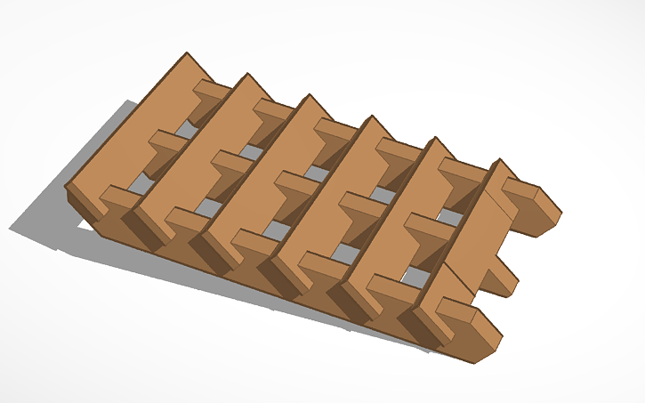 3D design Ho Scale wooden stairs | Tinkercad
