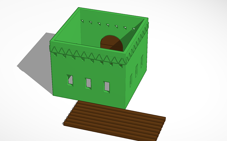 3D design Warhammer ork house - Tinkercad
