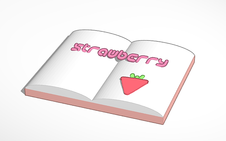 3D design Strawberry Notebook🍓 | Tinkercad