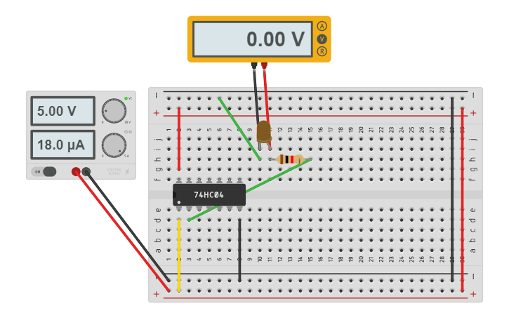 Circuit design INVERTER | Tinkercad
