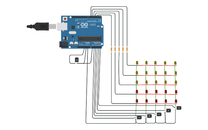 Circuit design ps3_matrix - Tinkercad
