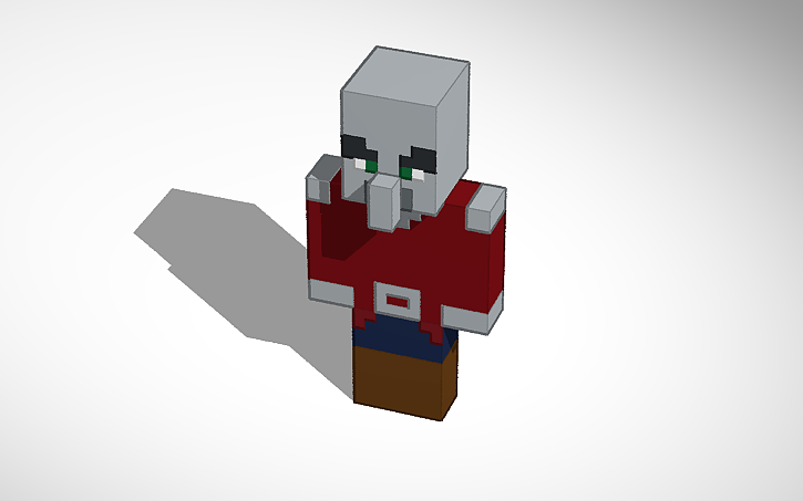 3D design Minecraft Pillager - Tinkercad