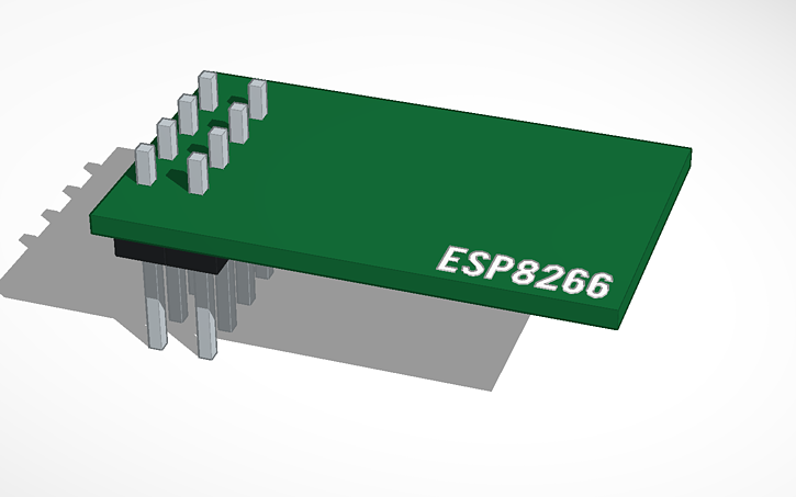 3D design ESP8266 Sketch - Tinkercad