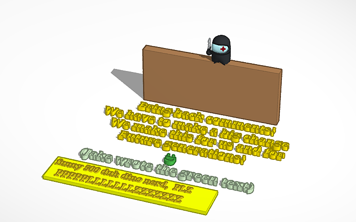 3d Design Copy Of Bring Back Comments Tinkercad