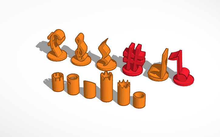 3D design Chess Piece - Tinkercad