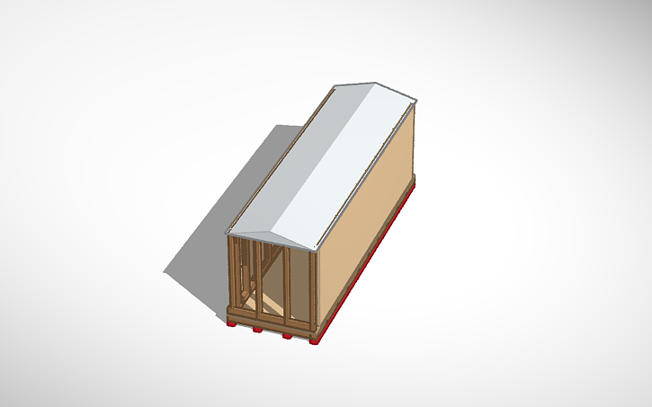3D design Garden Shed - Tinkercad