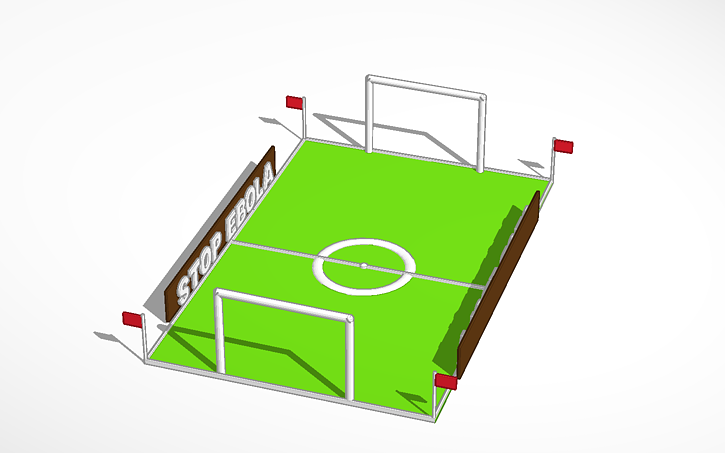 3D design Football pitch (Soccer field) - Tinkercad