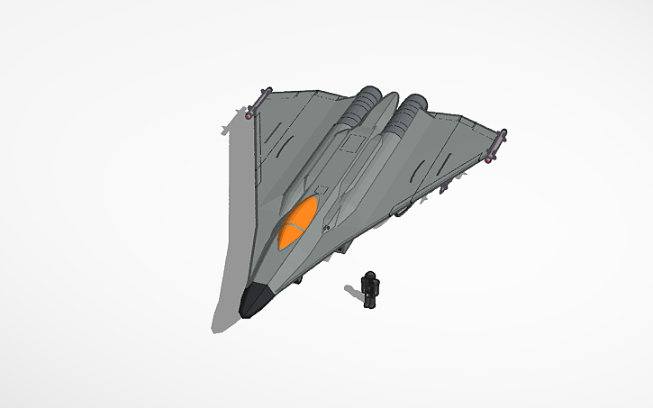 3D design F/A-47A Kaminari - Tinkercad