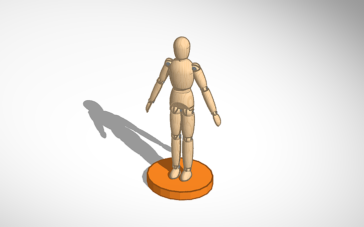 3D design Copy of Poseable Artist's Figure - Tinkercad