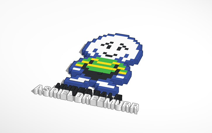 3D design undertale asriel dreemurr[아스리엘 드리무어] - Tinkercad