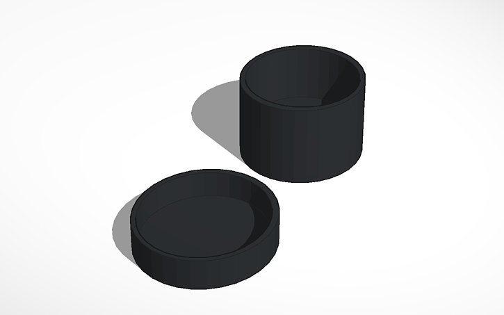 3D design Customizable round box stl - Tinkercad