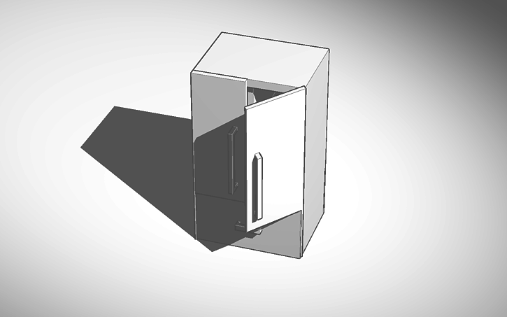3D design Modern Refrigerator - Tinkercad
