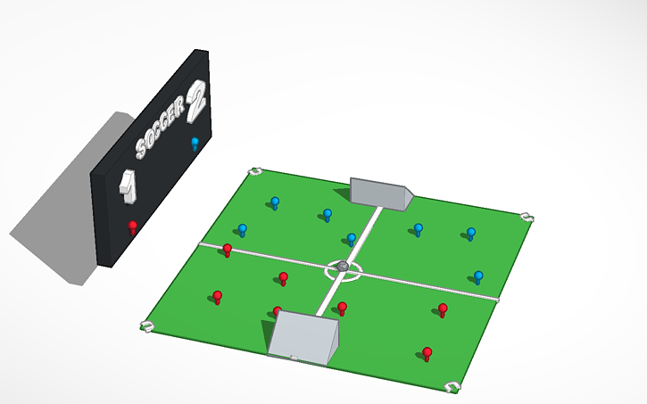 3D design SOCCER FIELD - Tinkercad