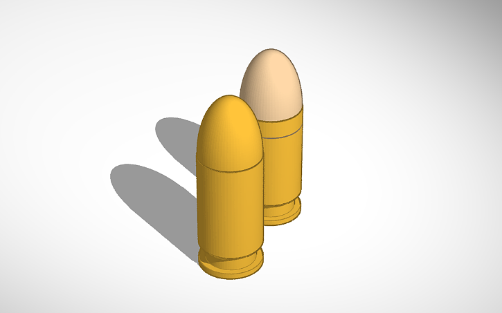 3D design 10mm bullet / 10x20 mermi | Tinkercad