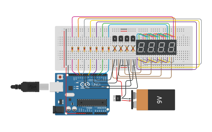 Circuit Design Cronometro Tinkercad