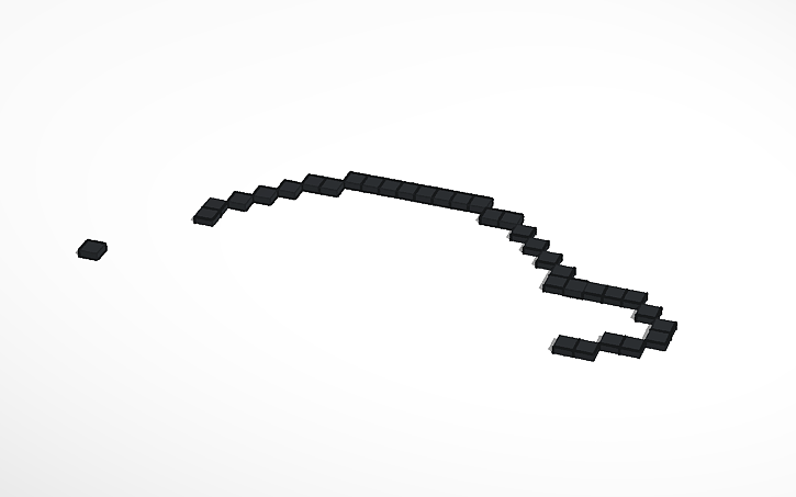 3D design Saturn Pixel Art - Tinkercad