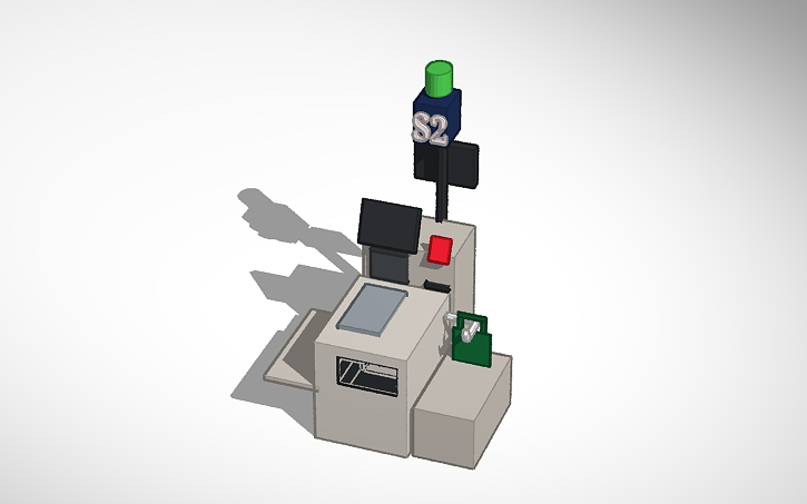 3D design NTUC Self-checkout counter - Tinkercad