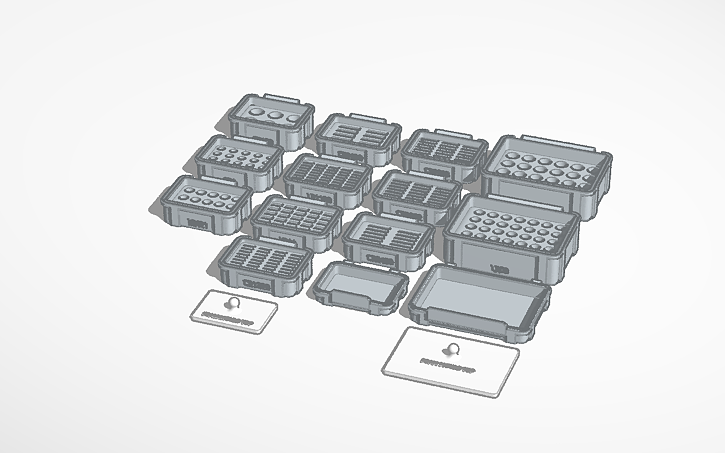 3D design Rugged Box Batteries FHT - Tinkercad