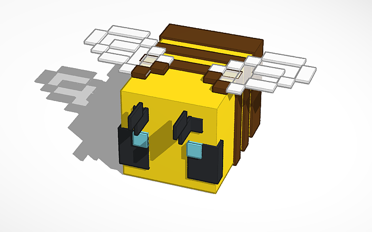 3D design Non-rotated Minecraft Bee - Tinkercad