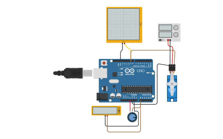 Circuit design SERVO - Tinkercad