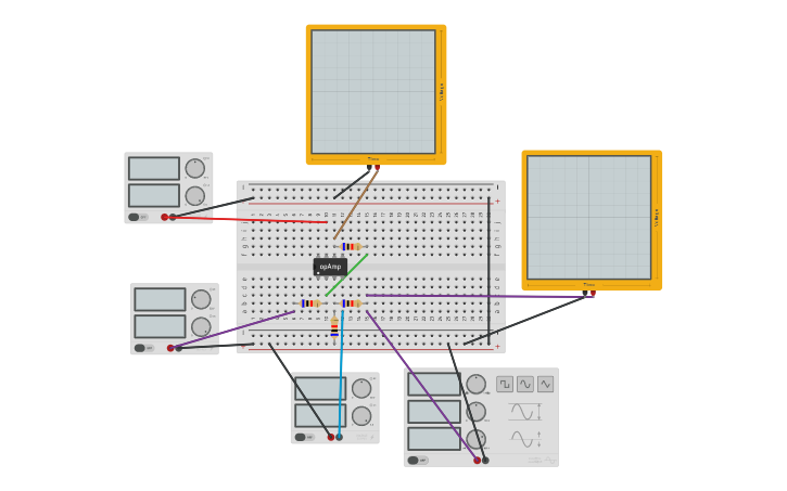 Circuit design Lab 02 Subtractor, or differential, op-amp | Tinkercad