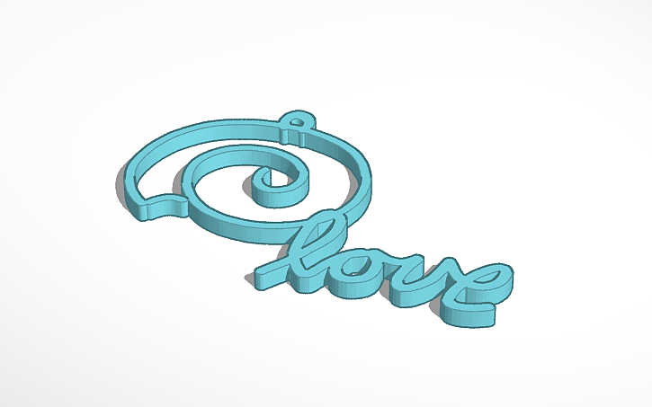 3D design love (sea shell) - Tinkercad
