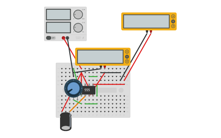 Circuit design 5 second turn on delay 555 timer - Tinkercad