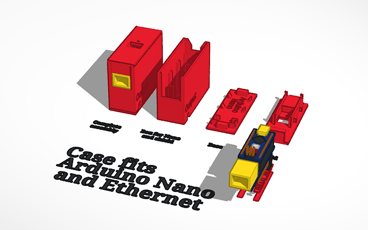 3d Design Epic Arduino Nano Ethernet Shield Box Case Enclosure