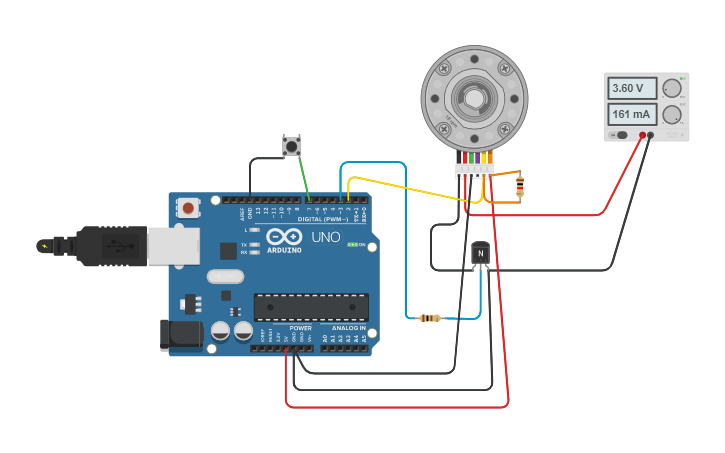 Circuit design Practica 5 | Tinkercad Circuit design Practica 5 | Tinkercad