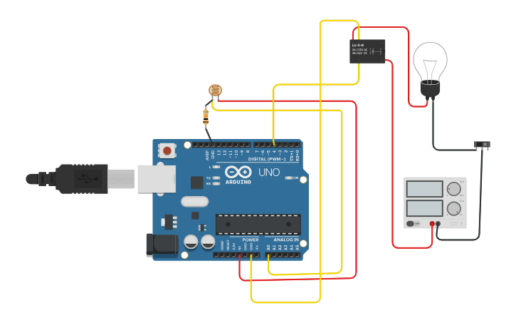 Circuit design Automatic Lamp - Tinkercad
