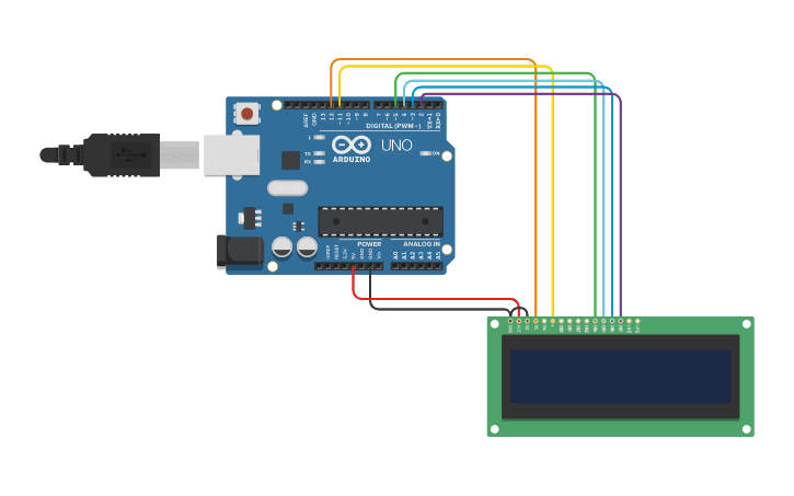 Circuit design lcd - Tinkercad