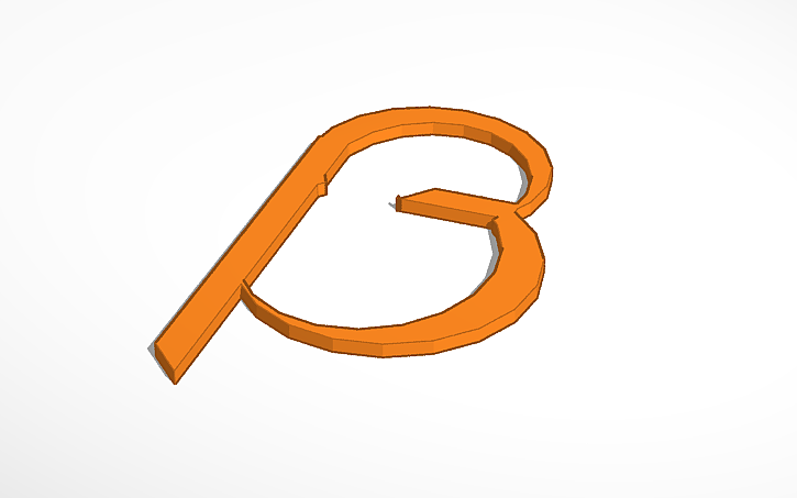 3D design Beta Symbol [Ancient Greek] - Tinkercad